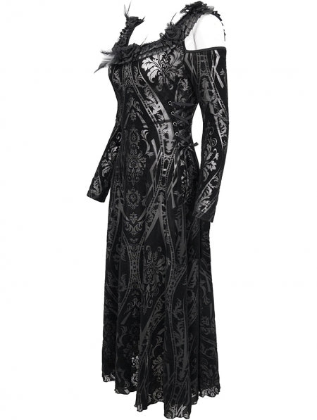 Retro Gothic Long sleeve Party dress – Blackwidowlondon