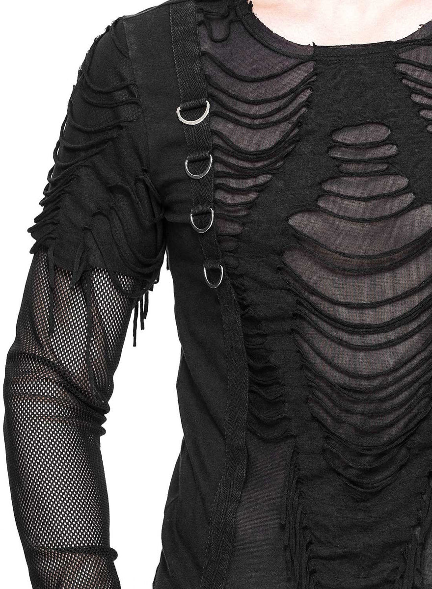 Gothic Hole Mesh Top – Blackwidowlondon